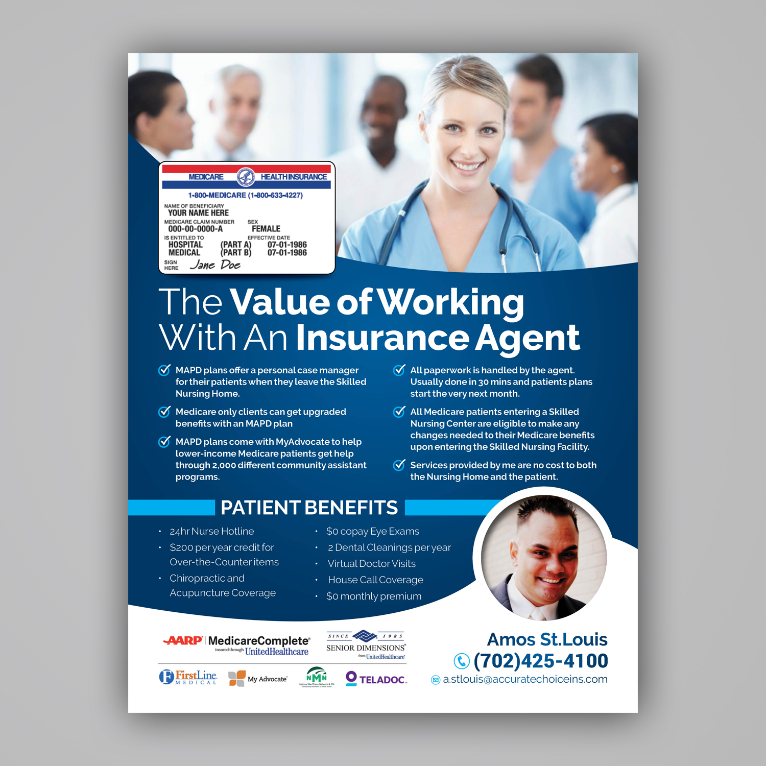 Colorful Elegant Medicare Flyer Design For A Company By Mariyam Khan 