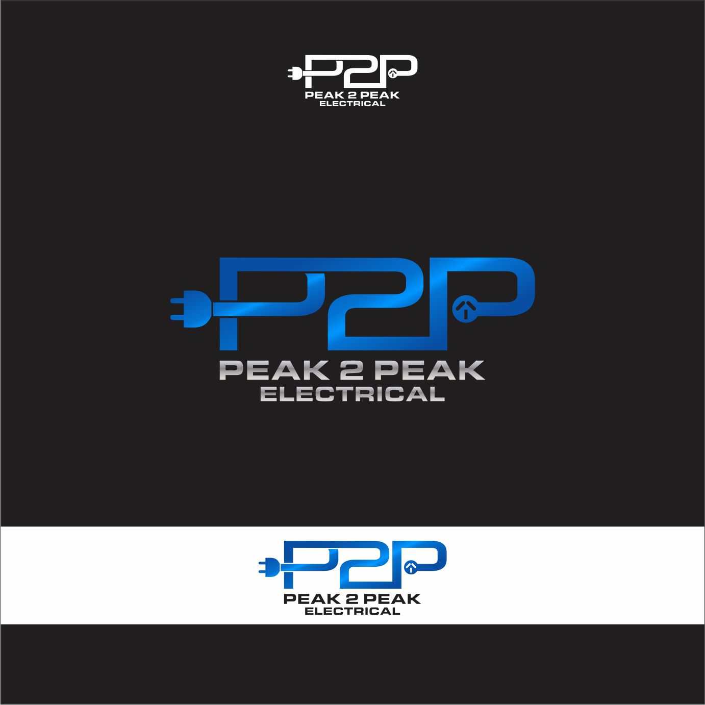 Peak 2 Peak Electrical business logo | 4 Logo Designs for Peak 2 Peak ...