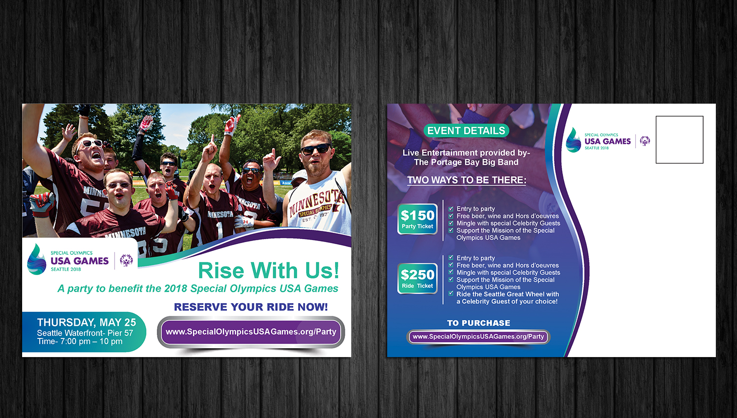 Playful, Bold, Non Profit Postcard Design for Special Olympics USA ...