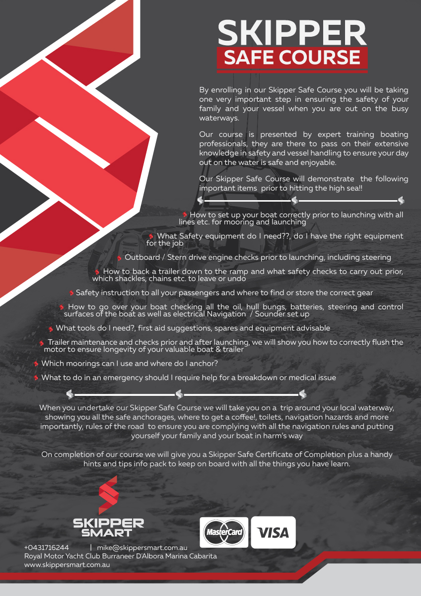 Upmarket, Playful, Marine Flyer Design for Skipper Smart A Safe Skipper ...