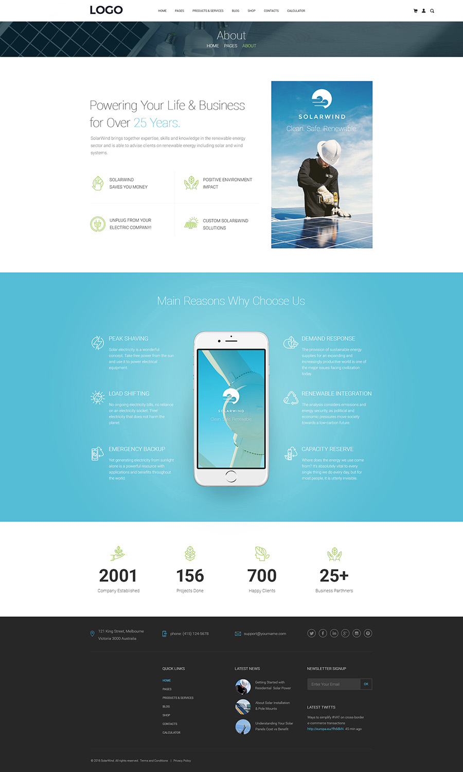 Professional, Serious, Solar Energy Web Design for ECO SAVERS by Pixel ...