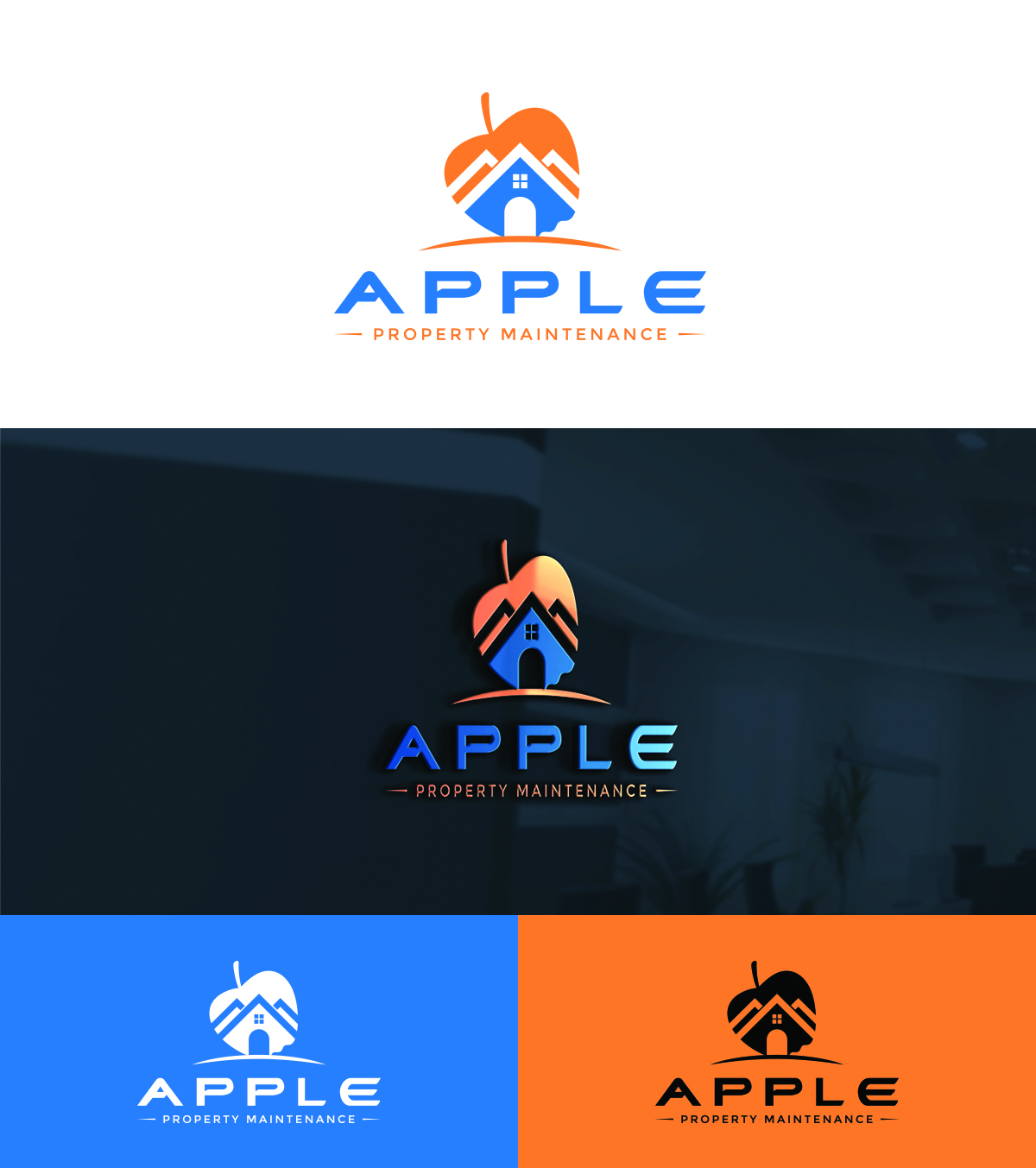 Modern, Elegant, Property Maintenance Logo Design for Apple Property ...