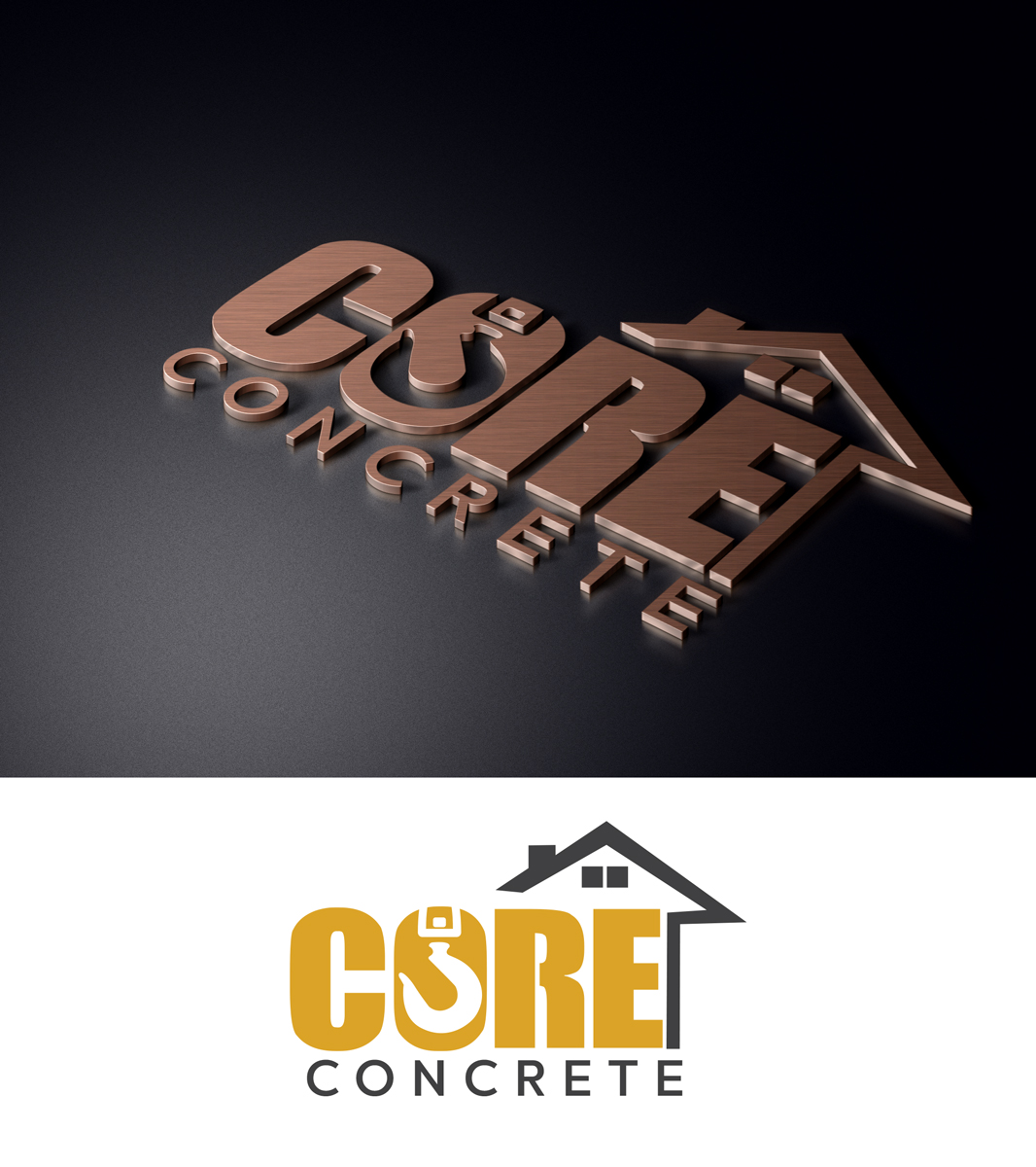 Bold, Masculine, Construction Logo Design for Core Concrete by ...