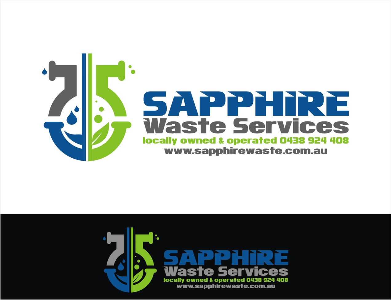 Modern, Professional, Waste Management Logo Design for Sapphire Waste ...