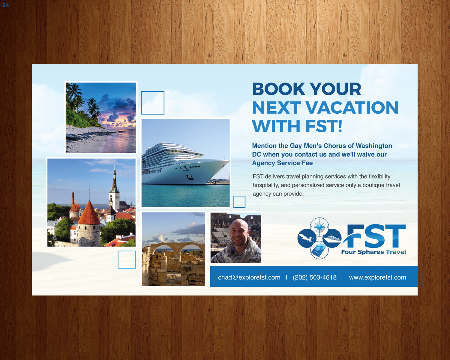 Personable, Bold, Travel Agent Advertisement Design for Four Spheres ...