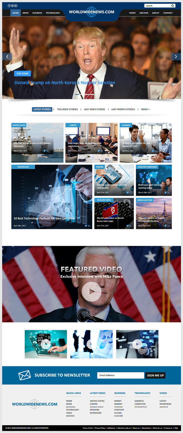 News Web Design for a Company by -Marc- | Design #14554659