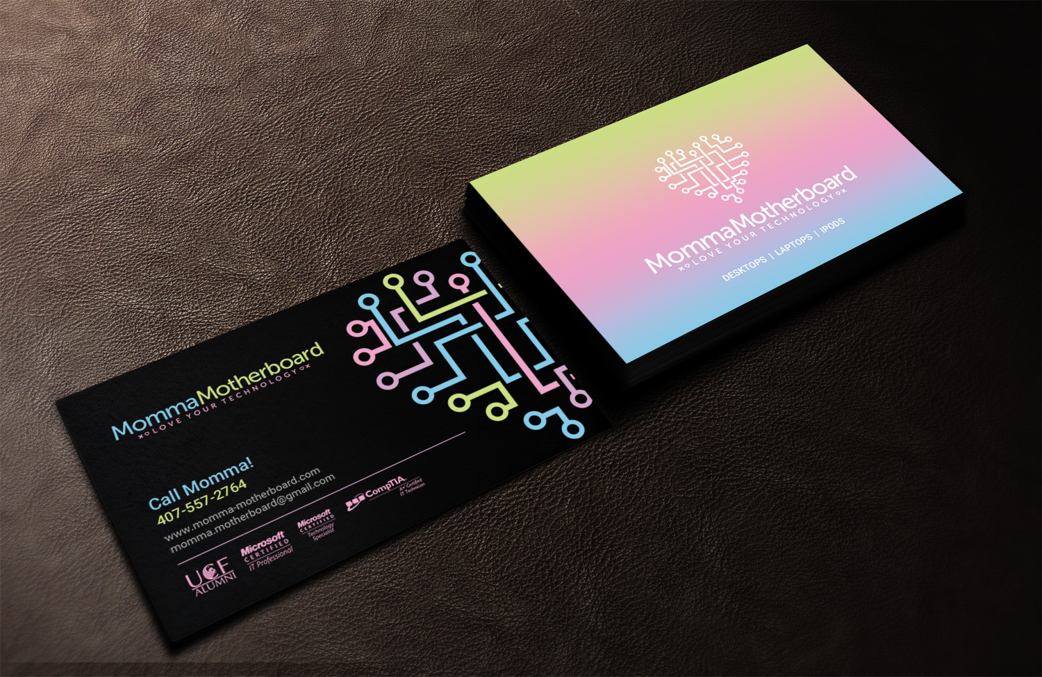 Elegant, Playful, Information Technology Business Card Design for a ...