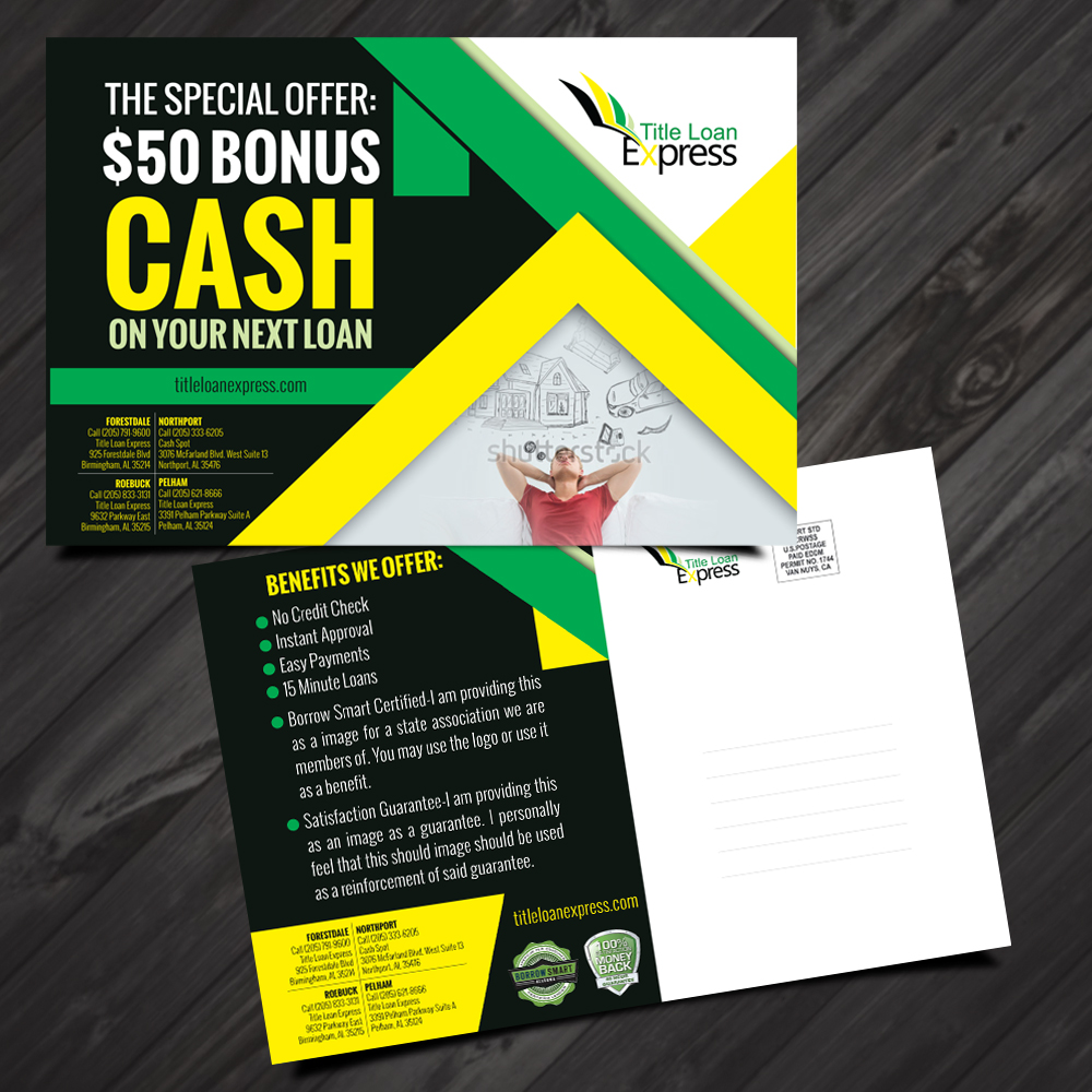 Modern, Bold, Loan Postcard Design for Genesis Group by Kreative ...