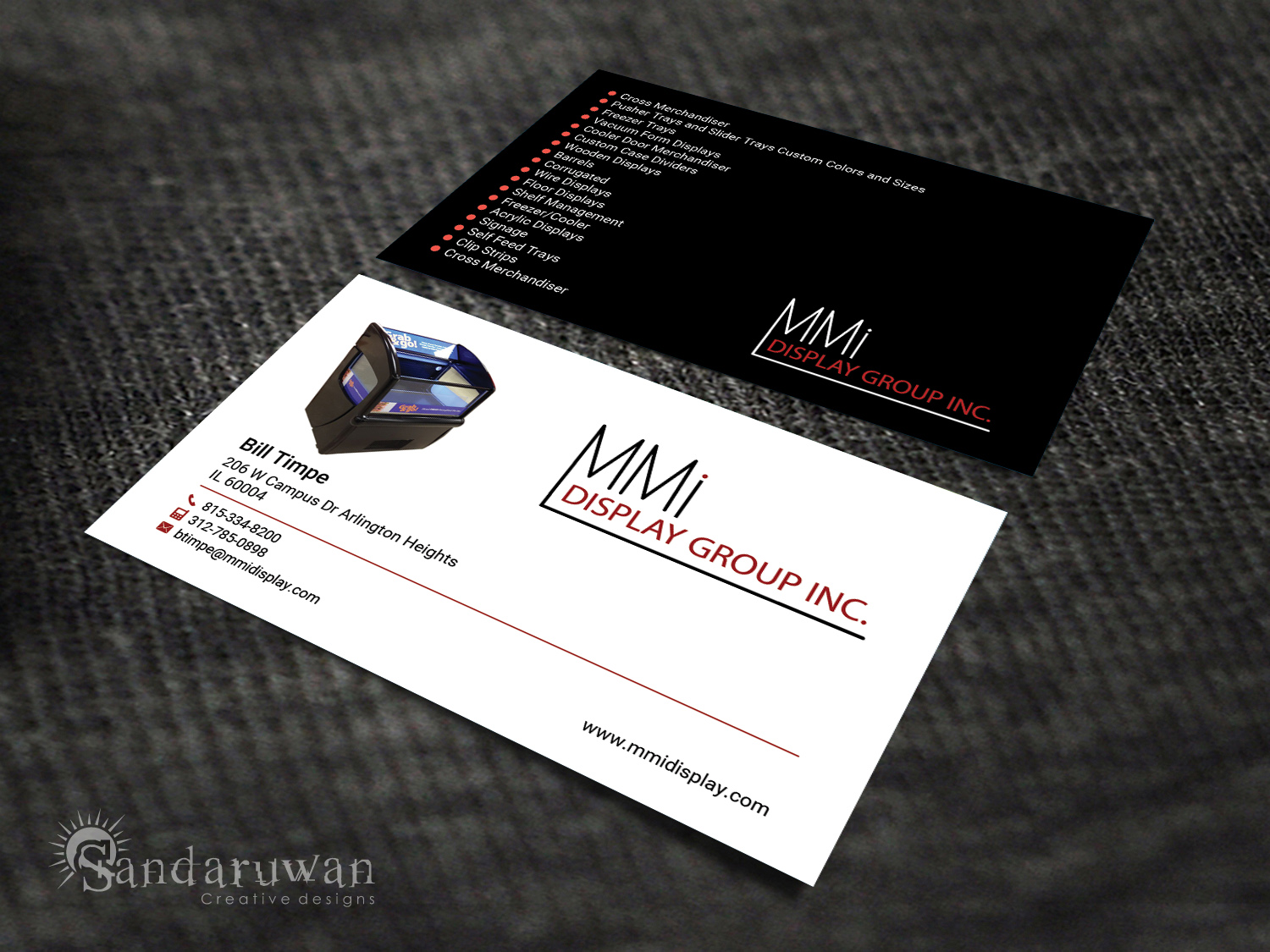 Bold, Serious, Business Business Card Design for MMI DISPLAY GROUP, INC ...