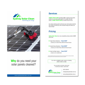 Solar Panel Cleaning Business Needs a Flyer DL Size | 37 Flyer Designs ...