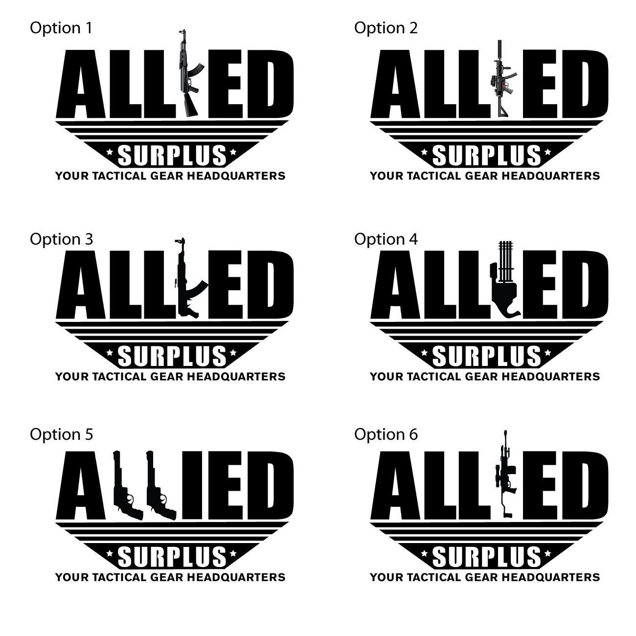Bold, Masculine, Store Logo Design for Allied Surplus by Impressive Sol ...