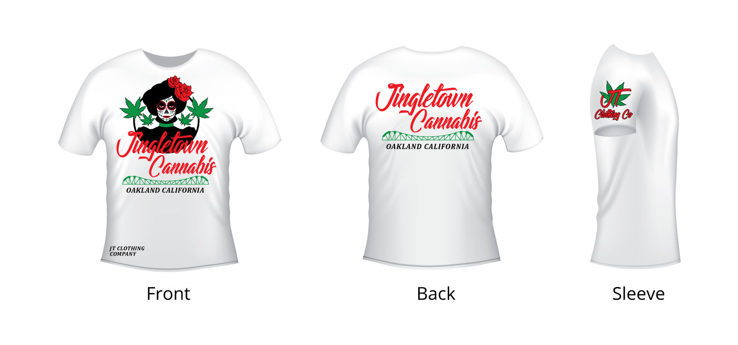 Playful, Colorful, Club T-shirt Design for JingleTown Cannabis Club by ...