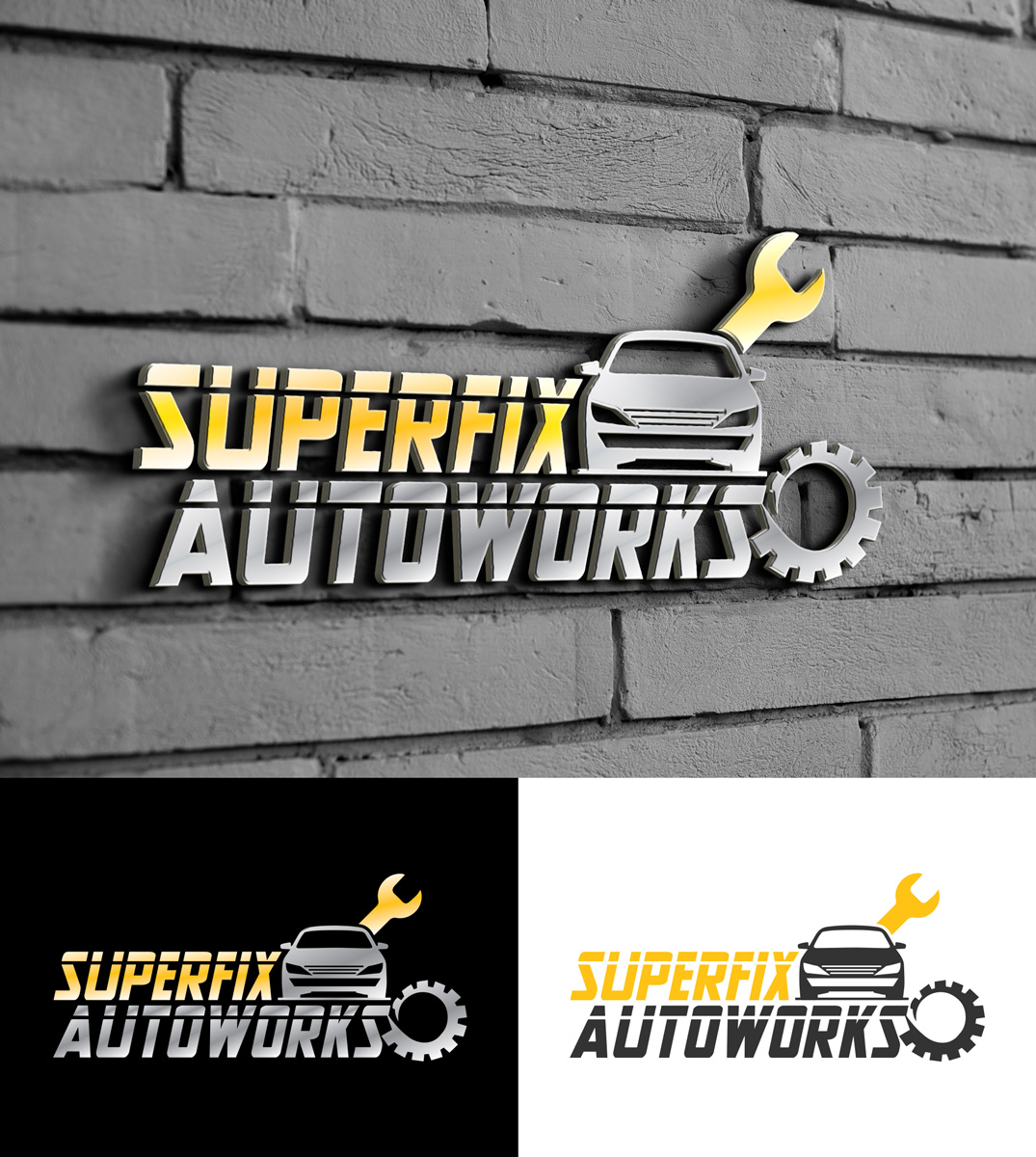 Masculine, Bold, Car Repair Logo Design for Superfix Autoworks by ...