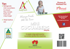 Mini Cues (Mini Cucumbers) packaging artwork (design) | 38 Packaging ...