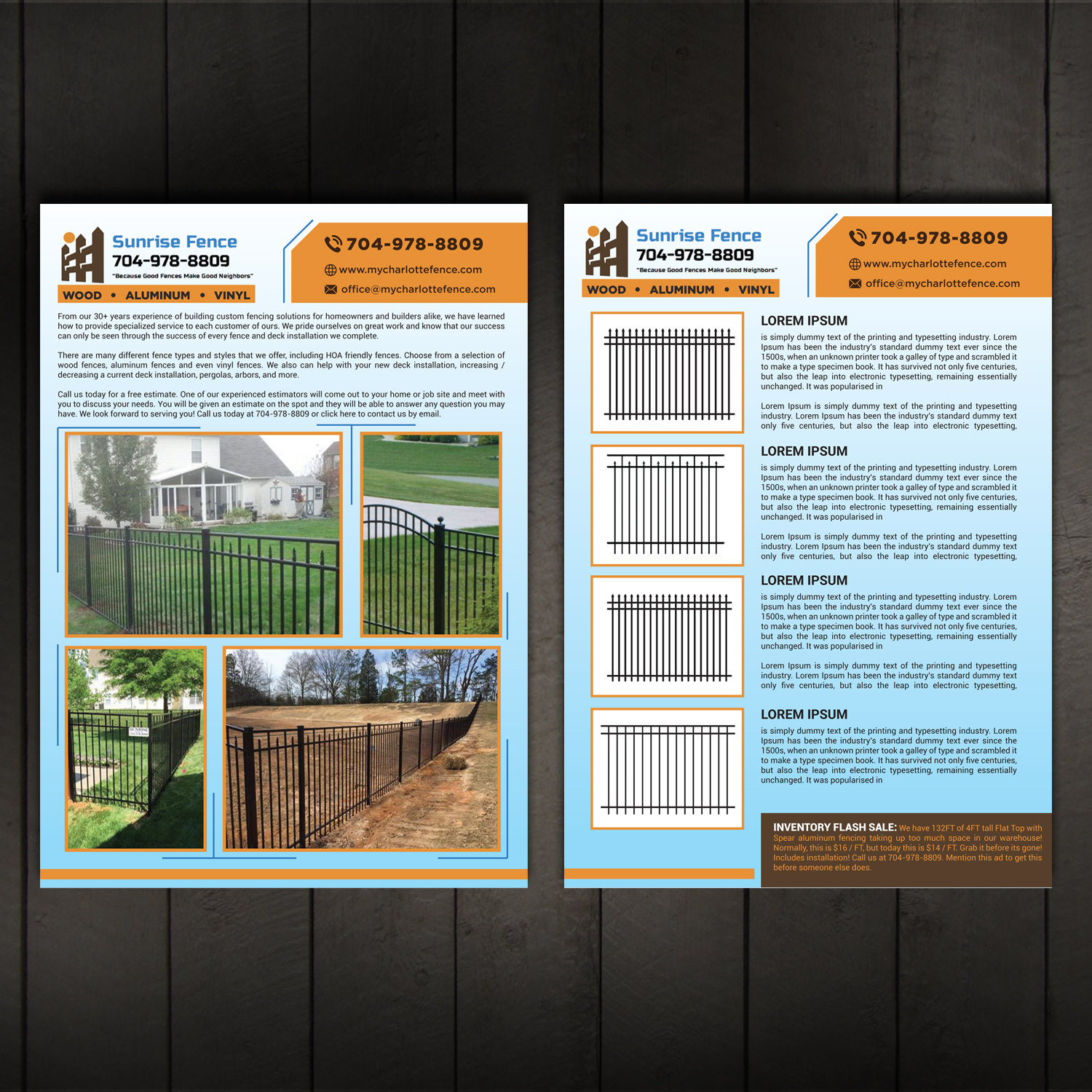 Elegant, Professional, Fence Flyer Design for BethLocalSEO by Kreative ...