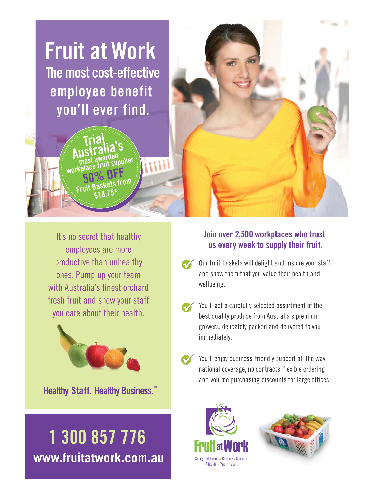 Advertising Advertisement Design for Fruit at Work Pty Ltd by WAkland ...