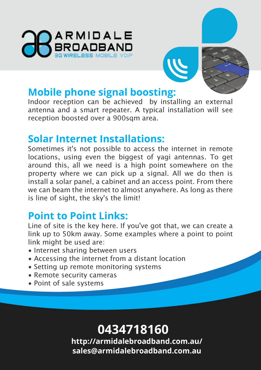 Elegant, Playful, Wireless Internet Flyer Design for Craig van der Veer ...