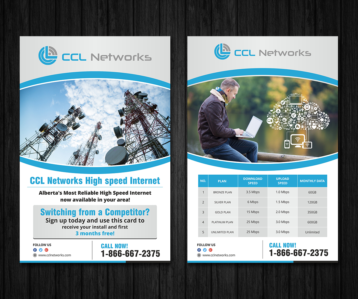 Modern, Personable, Internet Service Provider Flyer Design for CCL ...