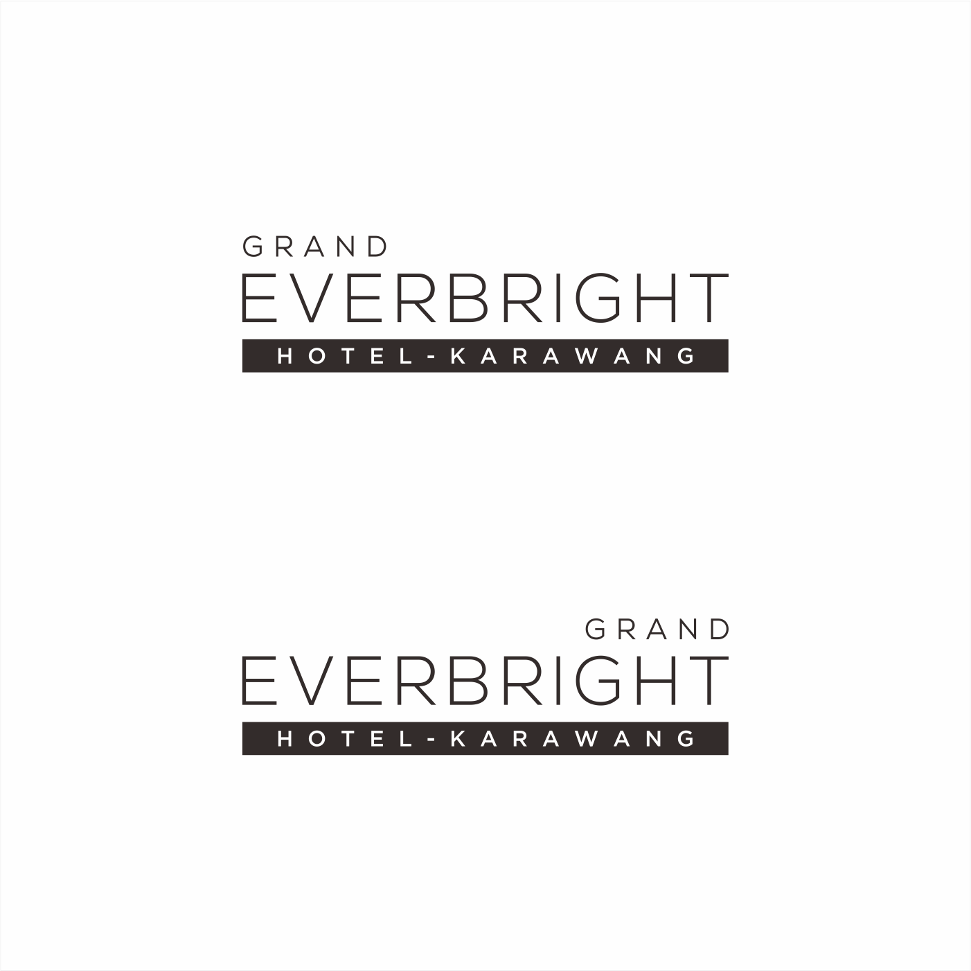 Elegant, Modern, Hotel Logo Design for Grand Everbright Hotel Karawang by Gree™ | Design #14980580
