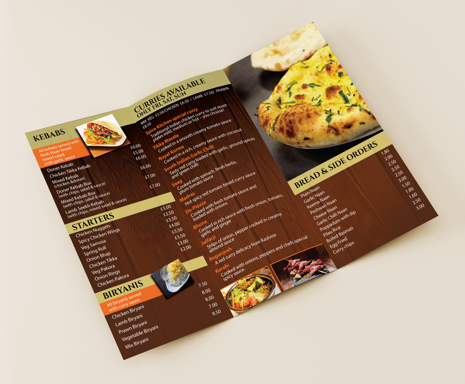 Elegant, Modern, Indian Restaurant Flyer Design for SPICE COTTAGE by ...