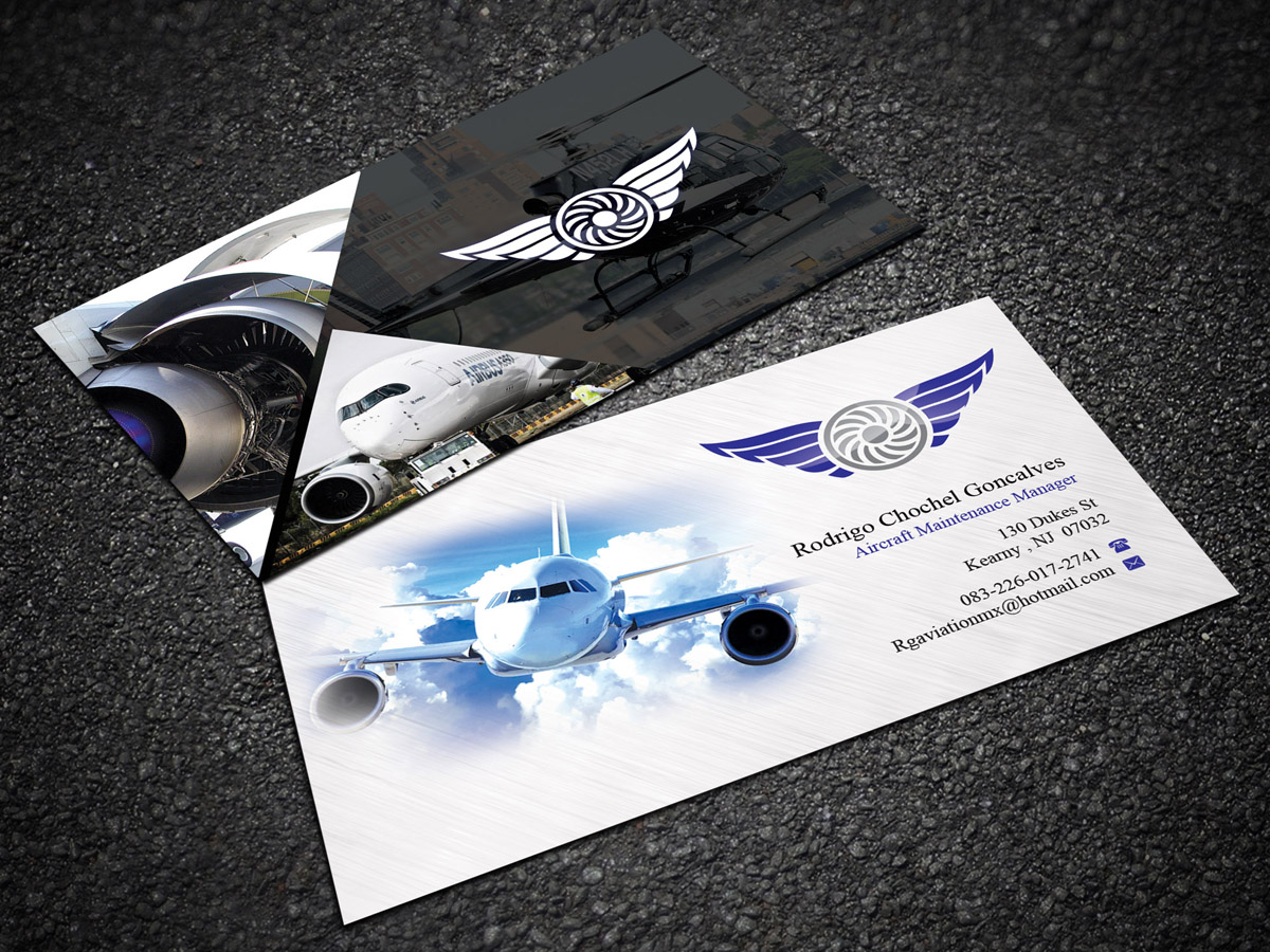 Elegant, Upmarket, Aviation Business Card Design for West Hudson ...