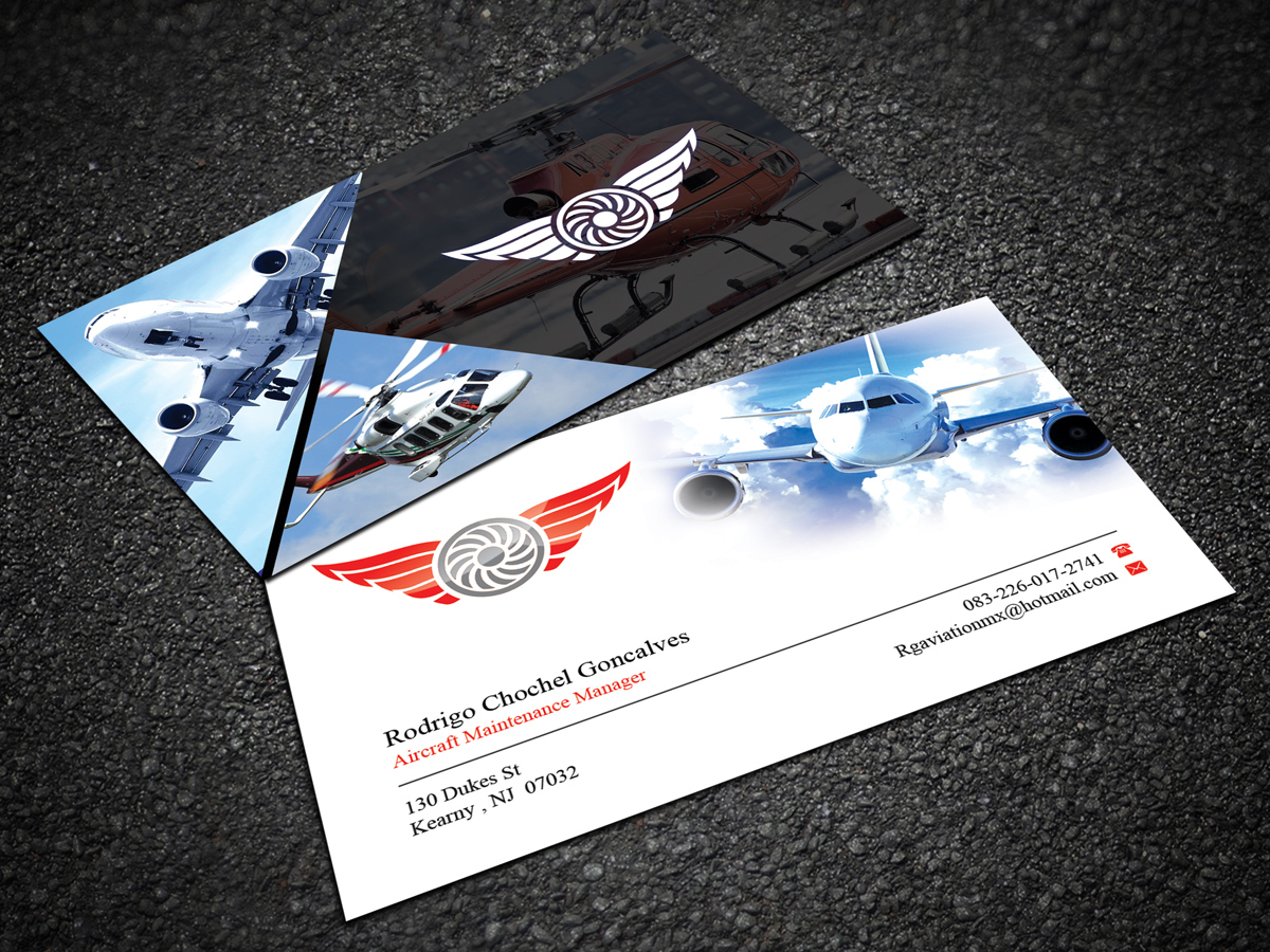Elegant, Upmarket, Aviation Business Card Design for West Hudson ...