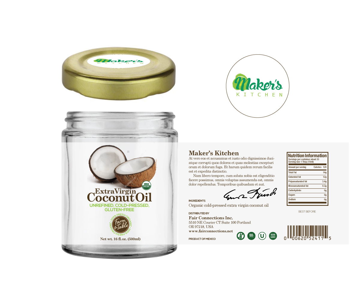 Modern, Professional, Nutrition Label Design for Fair Connections Inc ...