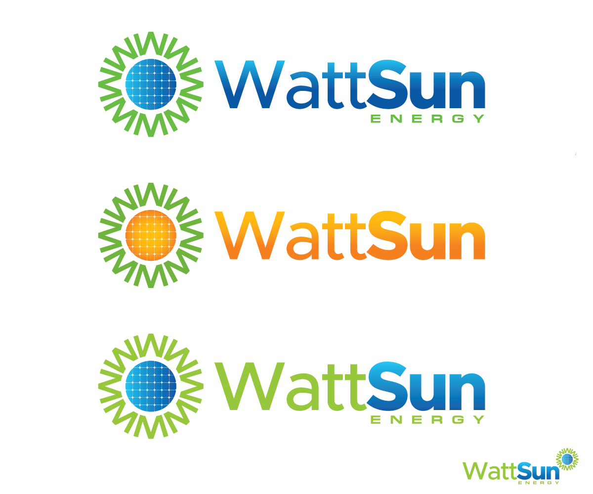 Serious, Bold, Renewable Logo Design for WattSun or WattSun Energy by ...