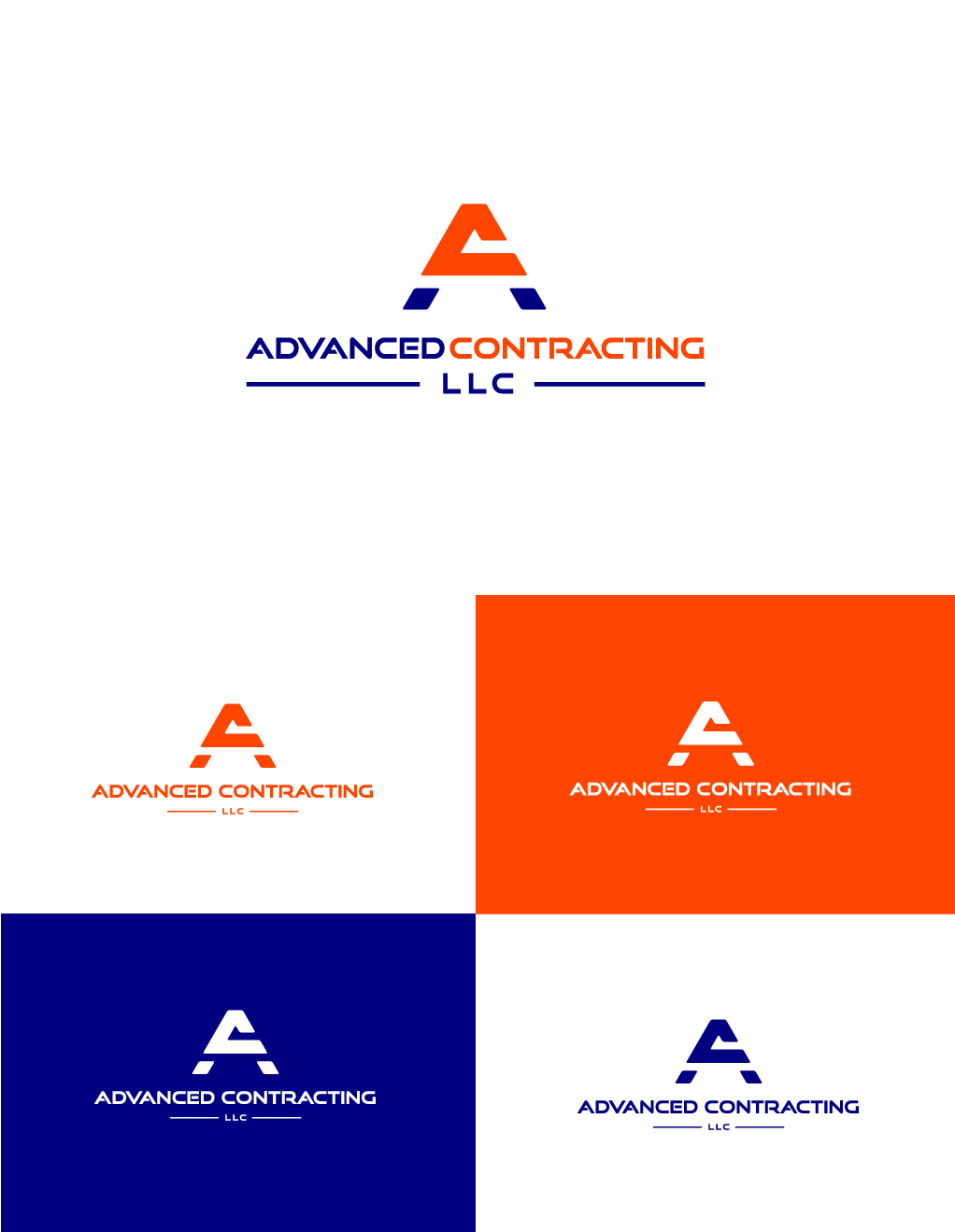 Bold, Modern, Construction Logo Design for Advanced Contracting, LLC by ...