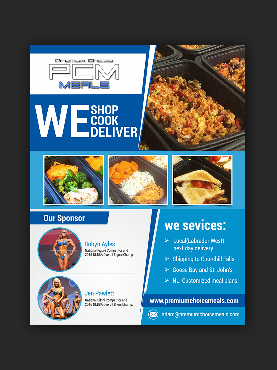 Modern, Playful, Nutrition Flyer Design for Premium Choice Meals by ...