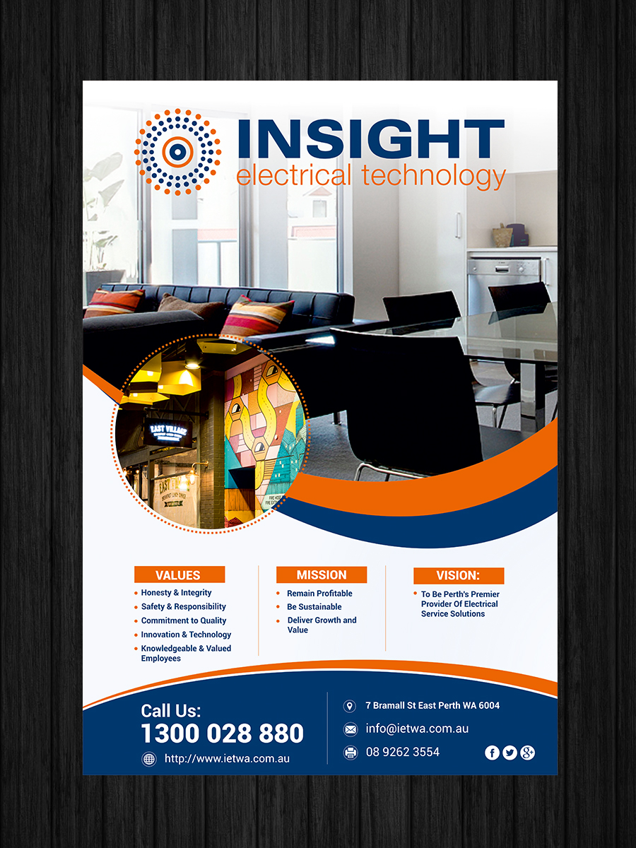 Modern, Professional, Electric Company Flyer Design for IET by ESolz ...