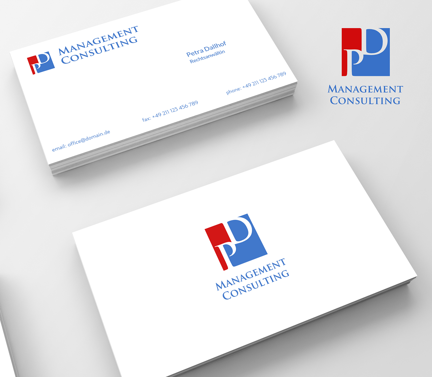 Serious, Modern, Management Consulting Logo Design for pd management ...