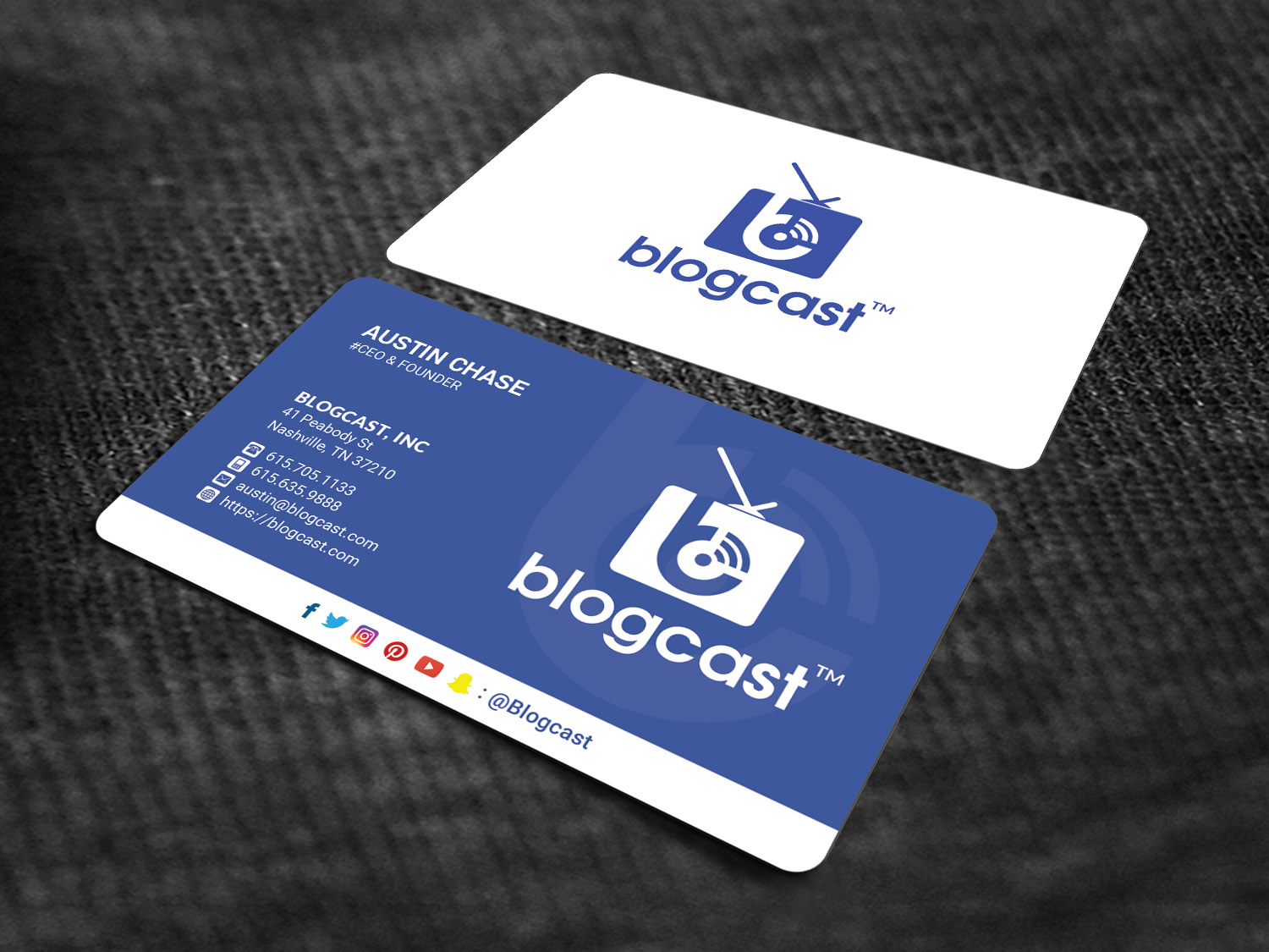 Upmarket, Modern, Media Business Card Design for BLOGCAST by Sandaruwan ...