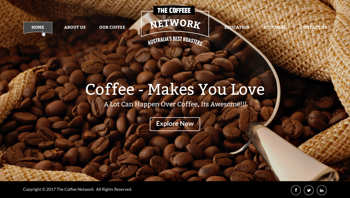 Playful, Personable, Coffee Shop Web Design for The Coffee Network by ...