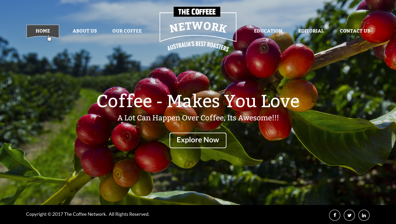 Playful, Personable, Coffee Shop Web Design for The Coffee Network by ...