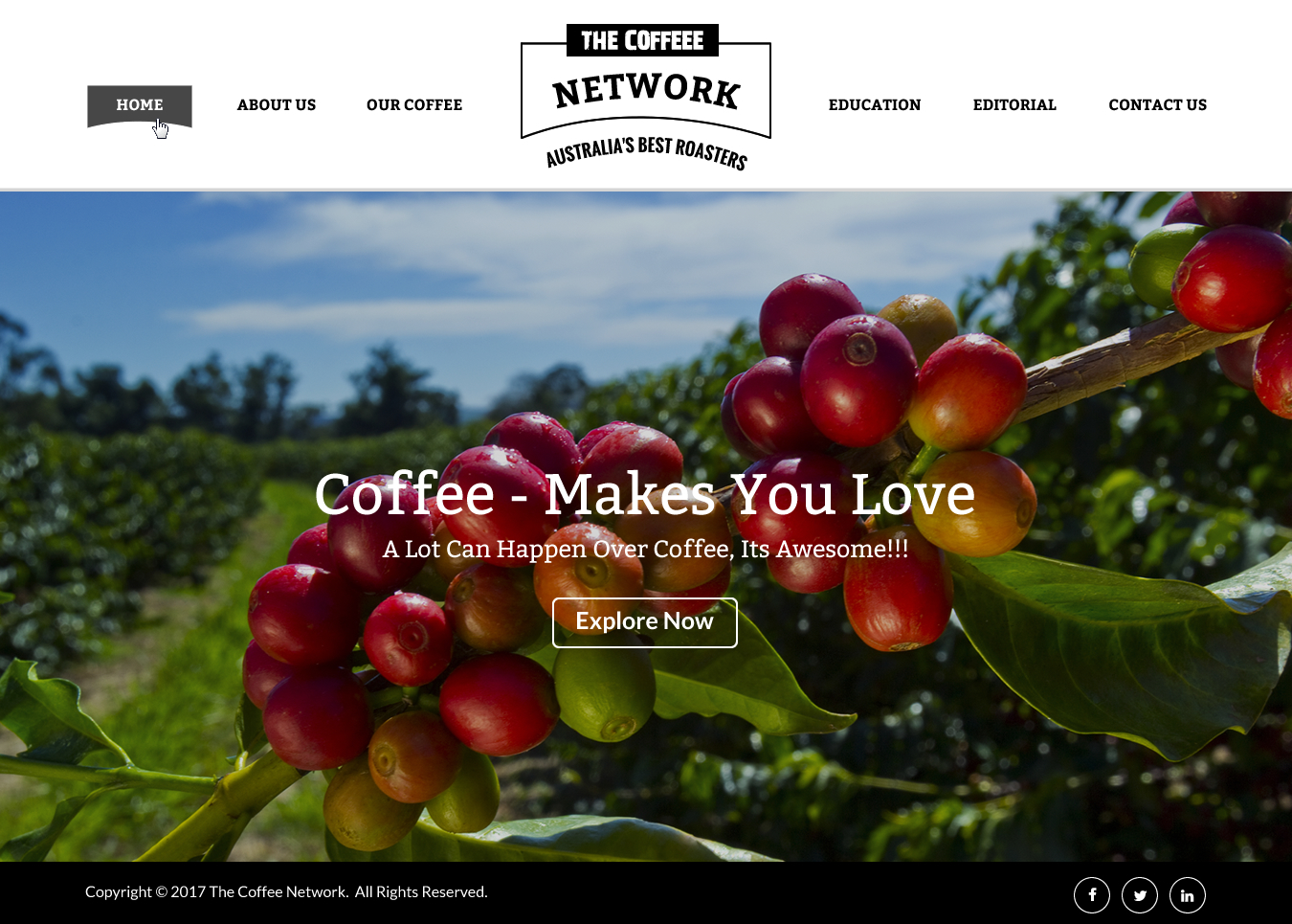 Playful, Personable, Coffee Shop Web Design for The Coffee Network by ...