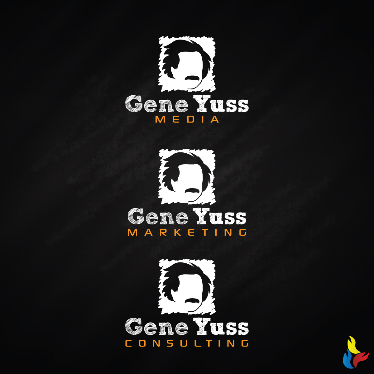Bold, Modern, Media Logo Design for 1. Gene Yuss Media 2. Gene Yuss ...