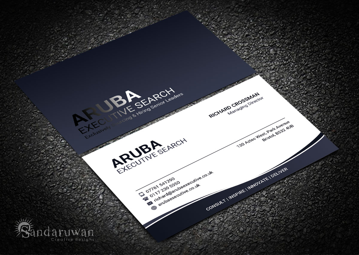 Elegant, Serious, Recruitment Business Card Design for a Company by ...