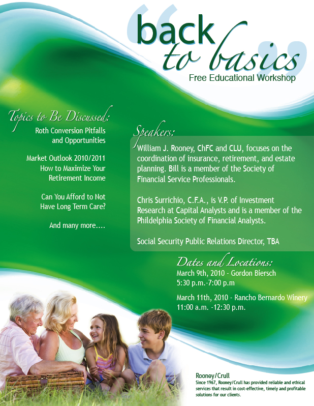 Insurance Advertisement Design for RooneyCrull by Wendy Rother Designs ...