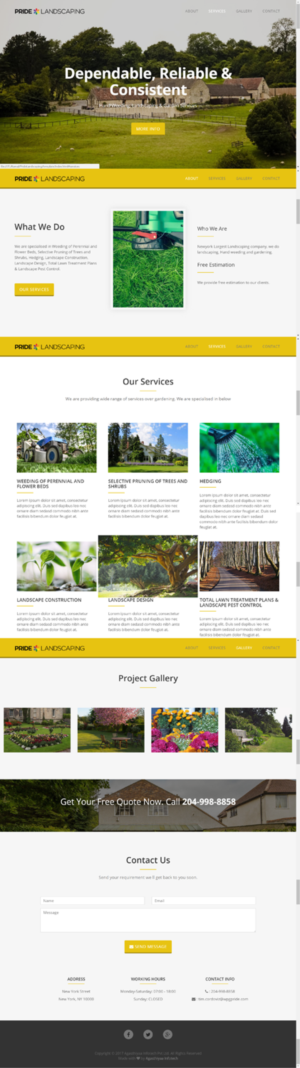 Landscaping Landing Pages | 2 Custom Landscaping Landing Page Designs