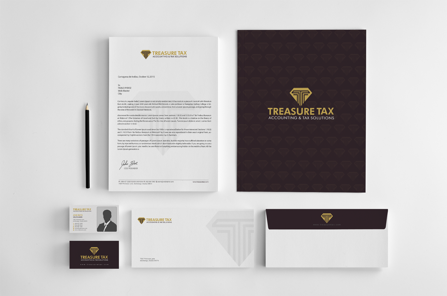 Professional, Serious, Accountant Stationery Design for Treasure Tax ...