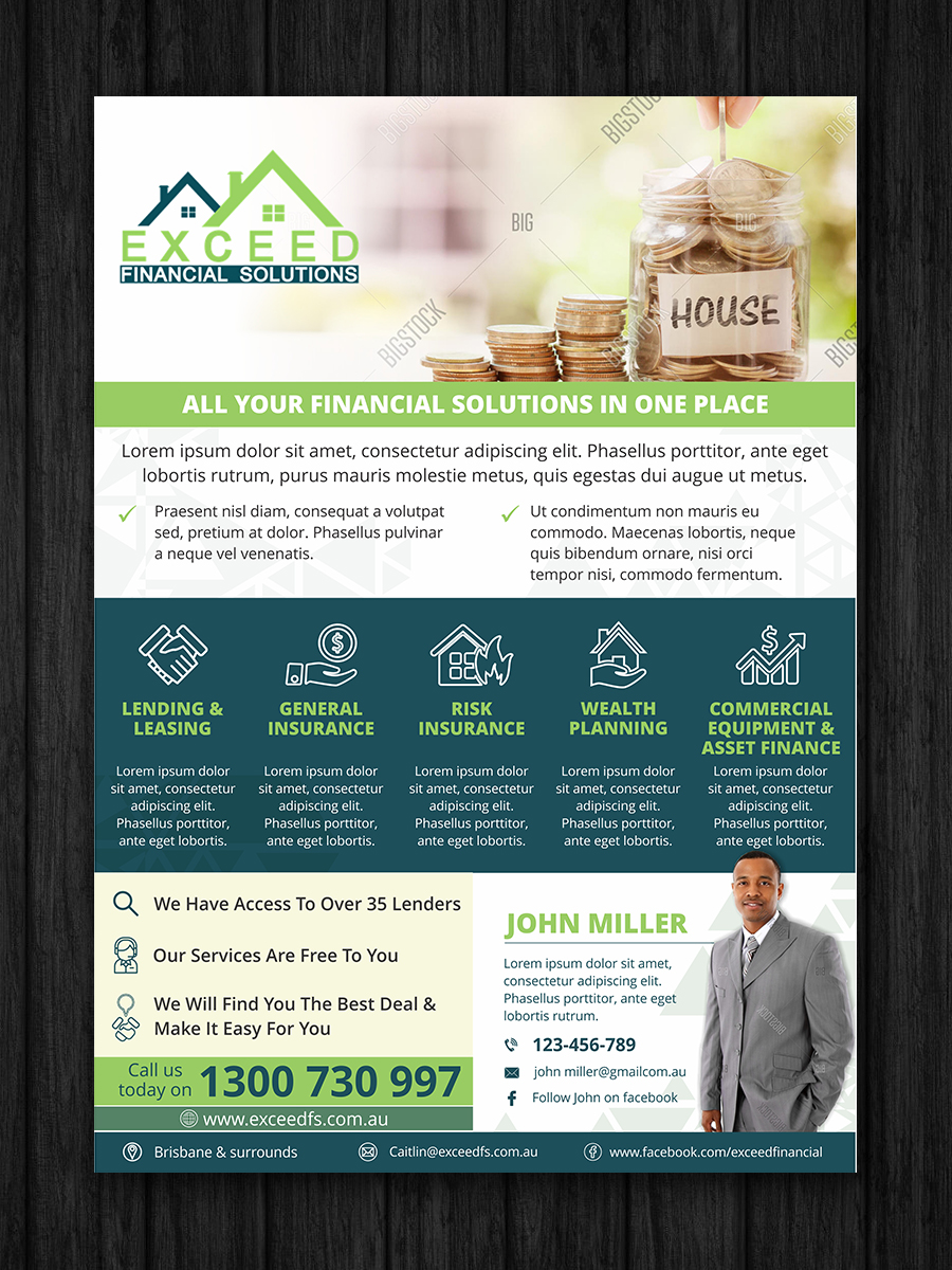 Modern, Colorful, Finance Flyer Design for a Company by ESolz ...