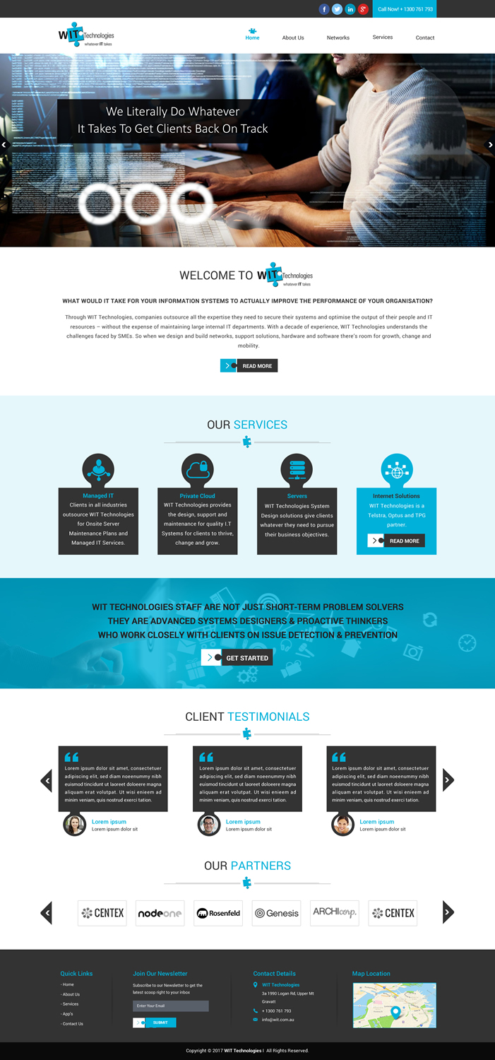 Modern, Professional Web Design for WIT Technologies by Sbss | Design ...