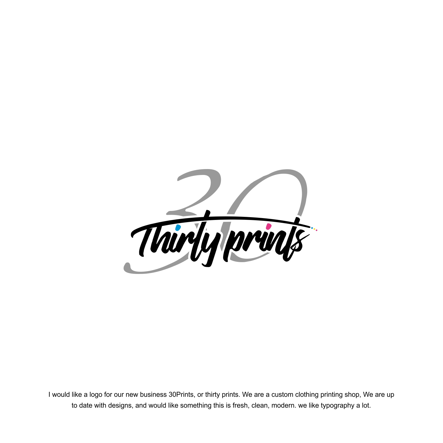 Playful, Modern, Business Logo Design for 30Prints, Thirty prints by ...