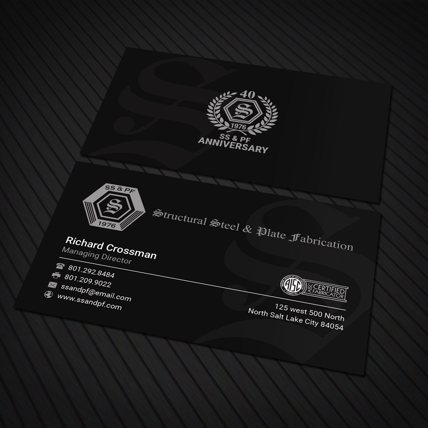 Bold, Masculine, Business Business Card Design for Structural Steel ...