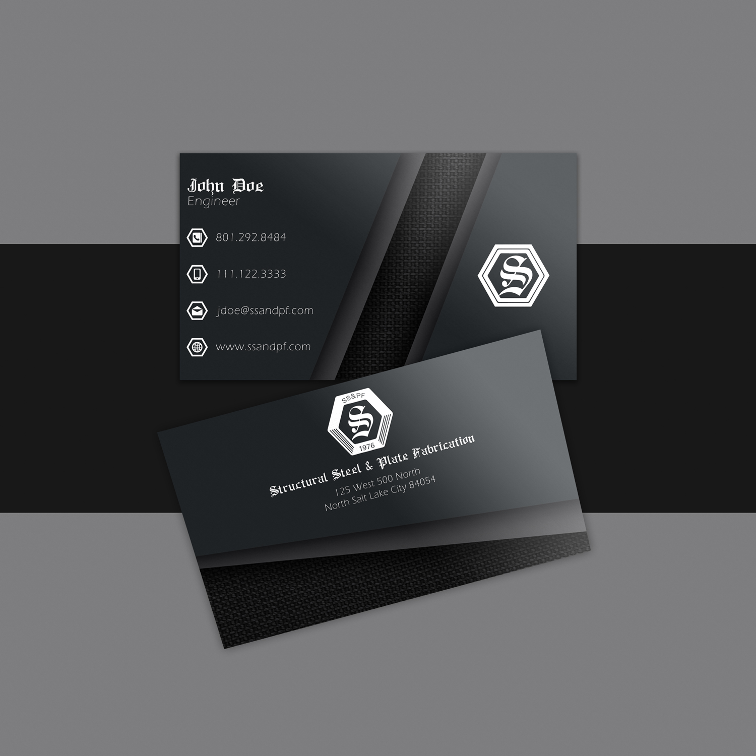 Bold, Masculine, Business Business Card Design for Structural Steel ...