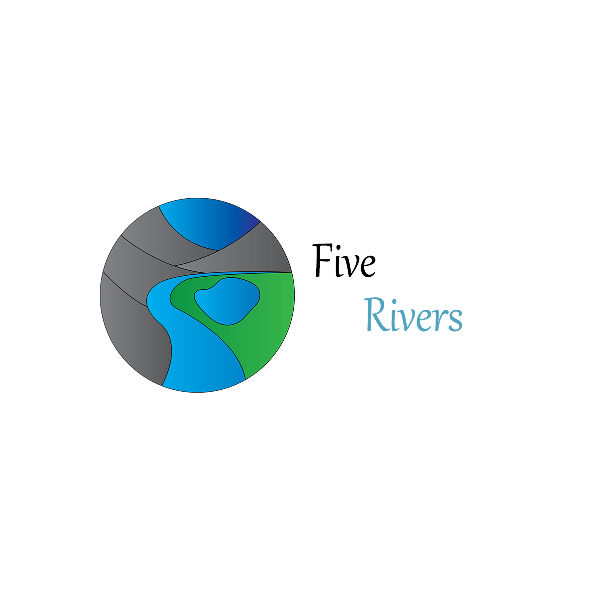 Masculine, Modern, Church Logo Design for May use "Five Rivers" "5 ...