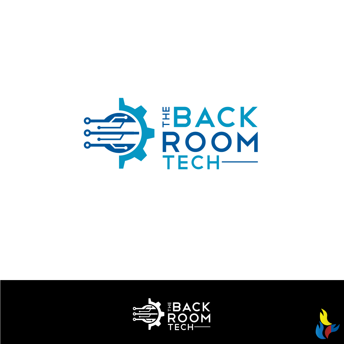 Masculine, Bold, Tech Logo Design for The Back Room Tech by Kreative ...