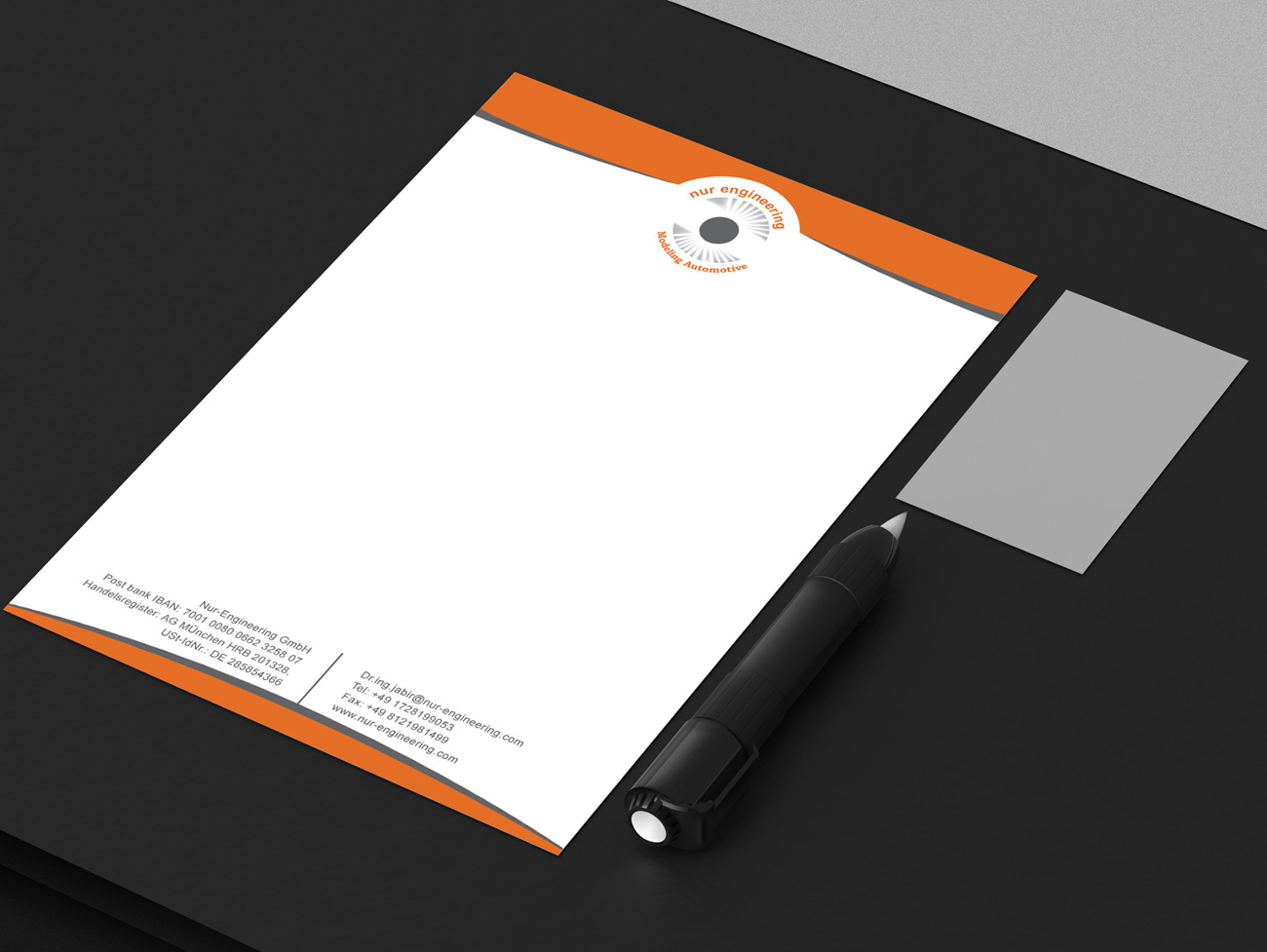 It Company Letterhead Design for nur Engineering GmbH by Impressive Sol ...