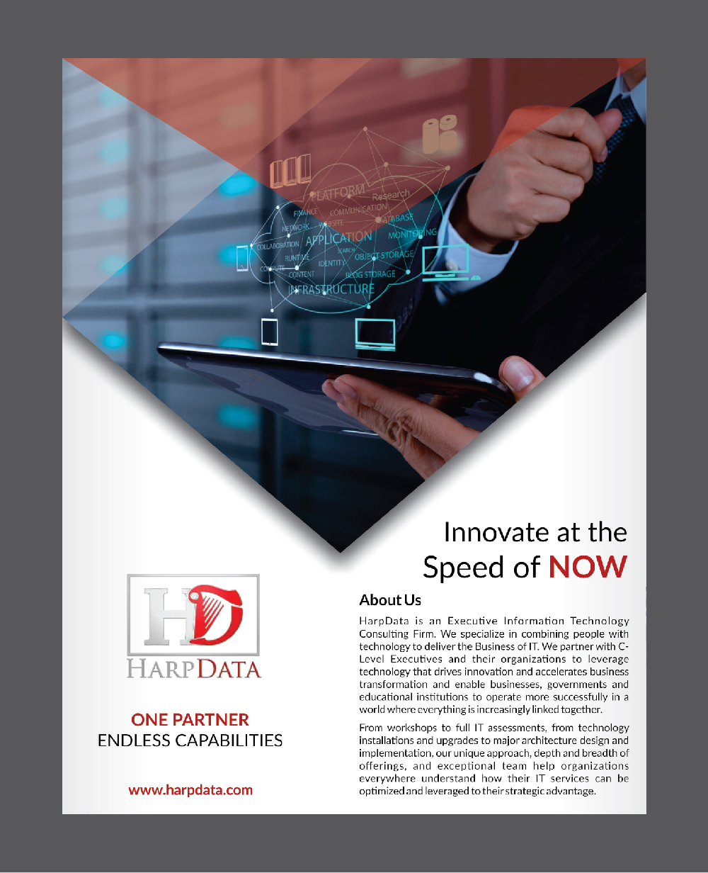 Modern, Professional, Information Technology Flyer Design for HarpData ...